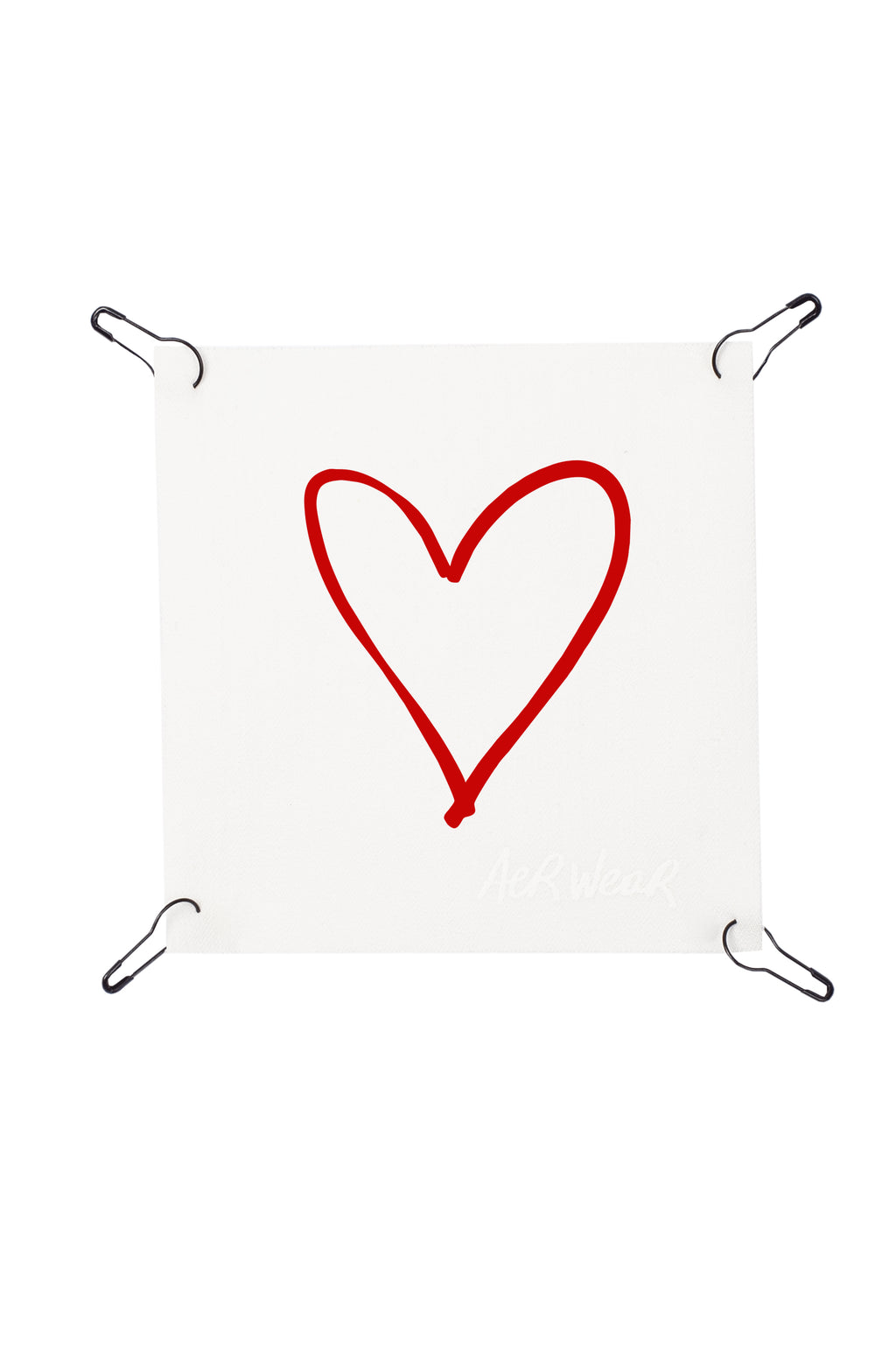 Red outline heart detachable print – Aer Wear